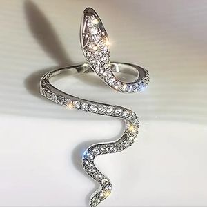 Jewelry | Nwt Chic Silver Rhinestone Snake Wrap Ring | Poshmark